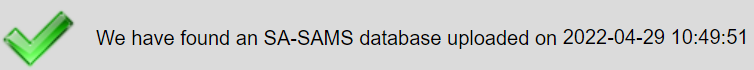 Upload SA-SAMS Database