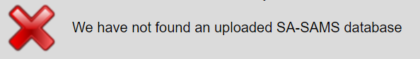 Upload SA-SAMS Database